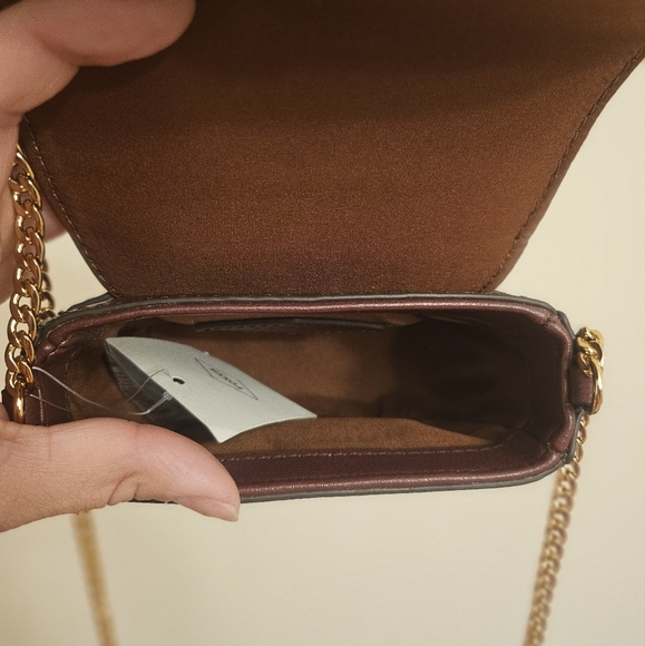 Fossil | Bags | Fossil Emery Micro Gold Chain Crossbody Bag | Poshmark